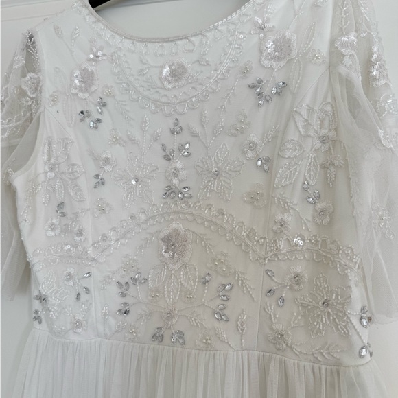Amelia Rose | Dresses | Amalia Rose White Embellished Maxi Dress With ...